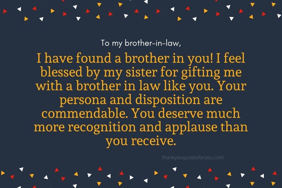 Thank You Quotes And Messages For Brother In Law